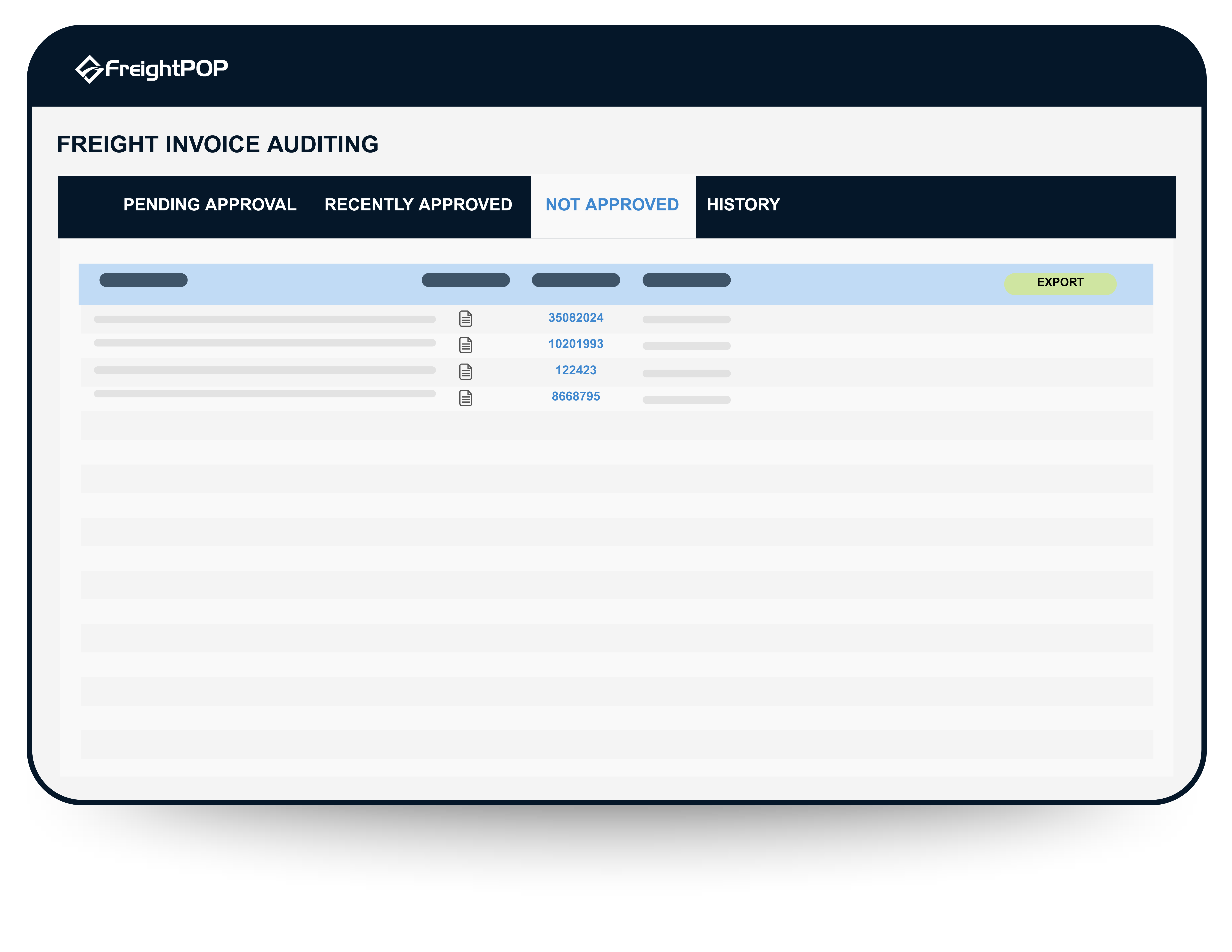 Freight Invoice Auditing Software Freightpop